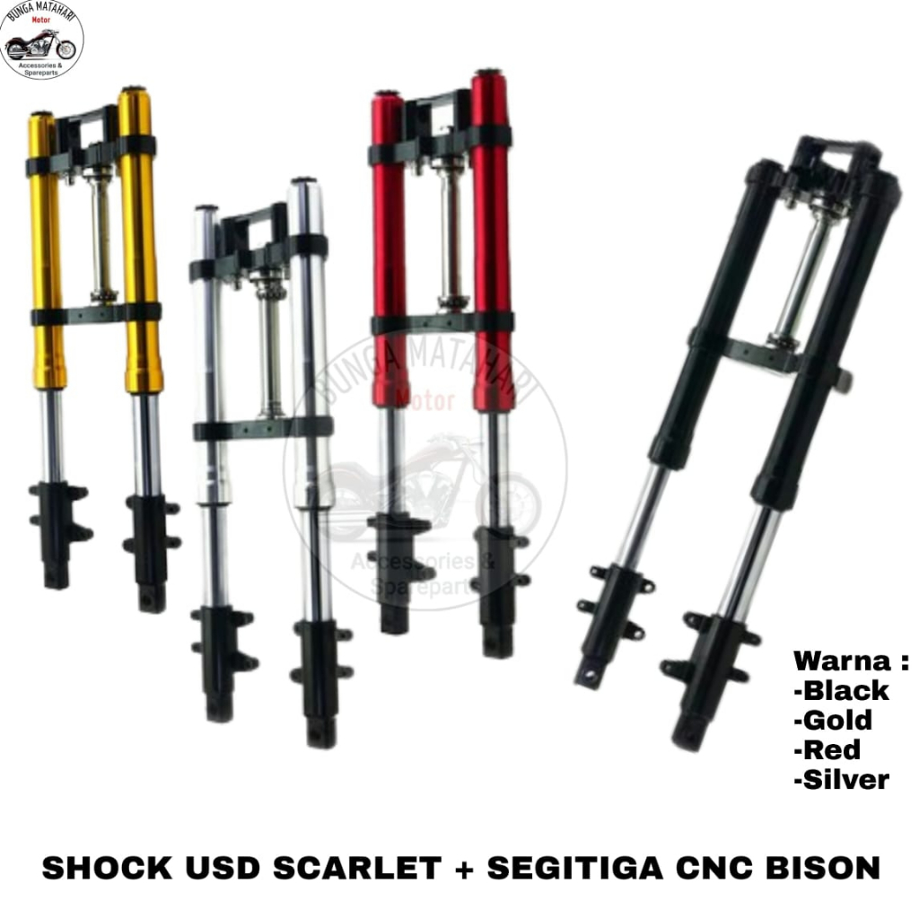 Jual SHOCK SKOK SOK DEPAN UPSIDE DOWN USD + plus SEGITIGA depan CNC BYSON BISON SCORPIO SCARLET ...