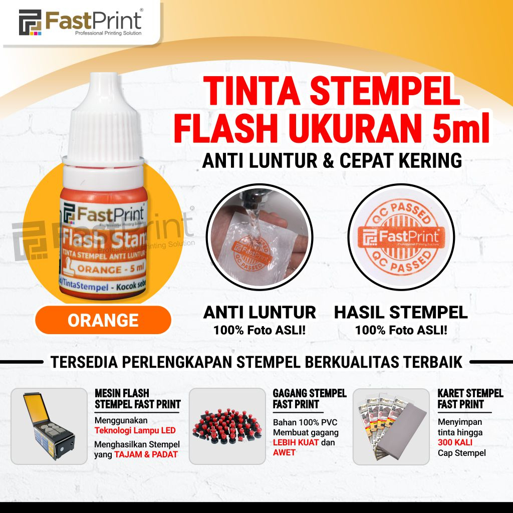 Jual Fast Print Tinta Stempel Flash Ink 5 ML | Shopee Indonesia
