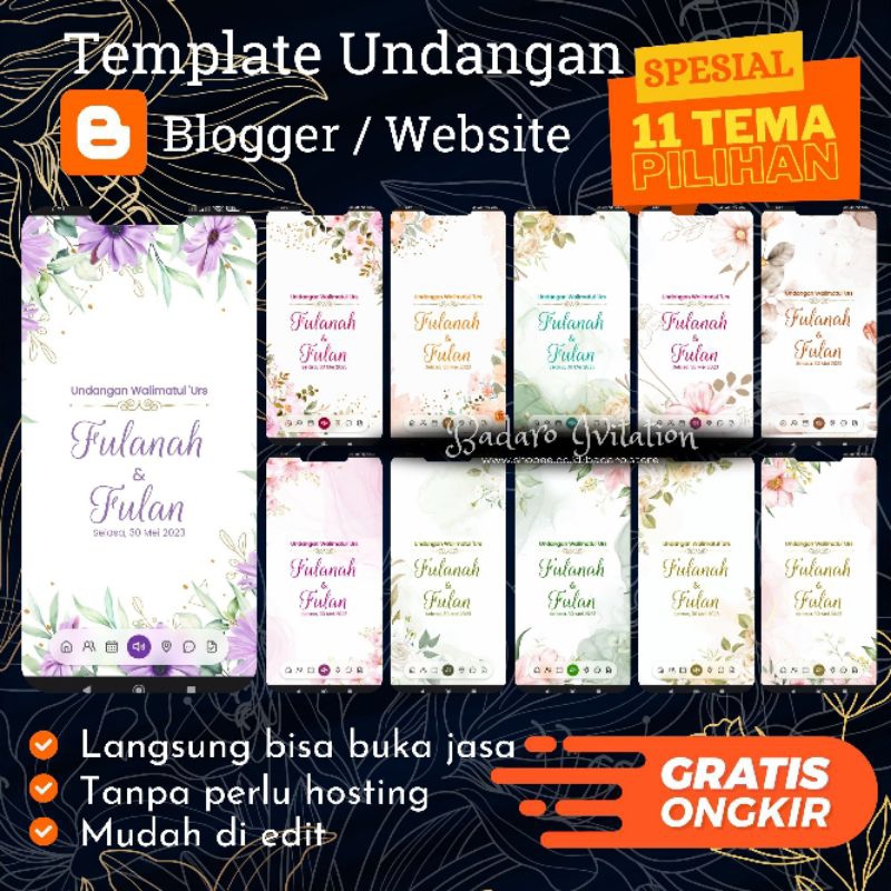 Jual Template Code Blogger/Blogspot Undangan Digital Website Pernikahan | Shopee Indonesia