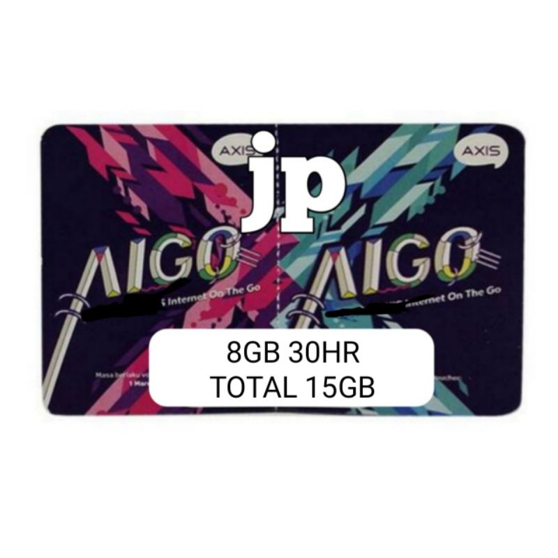 Jual VOUCHER AXIS/AIGO DATA 8GB ( 15GB 30HR ) | Shopee Indonesia