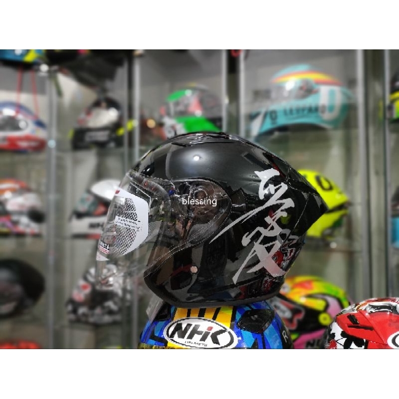 Jual NHK R1 MAX MOTIF KANJI HELM OPEN FACE | Shopee Indonesia