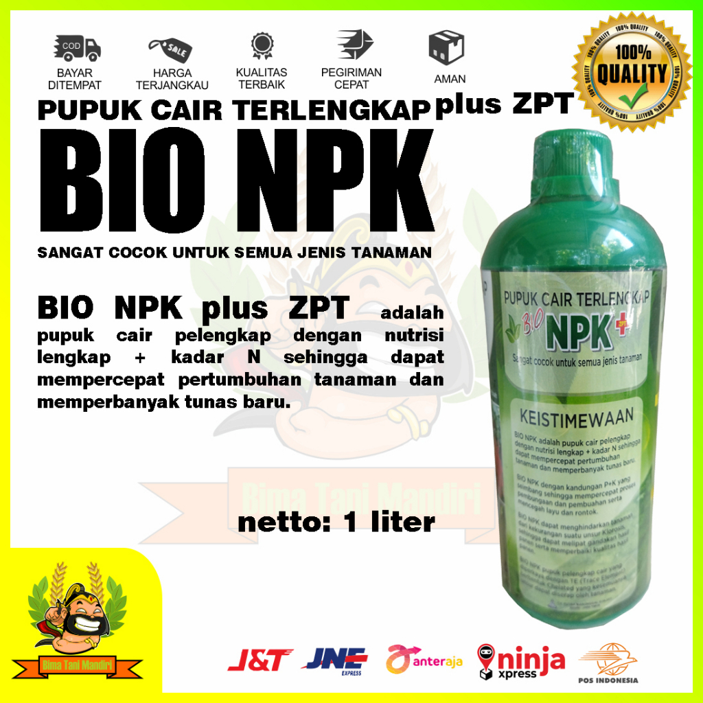Jual Pupuk Cair BIO NPK plus ZPT 1 liter | Shopee Indonesia