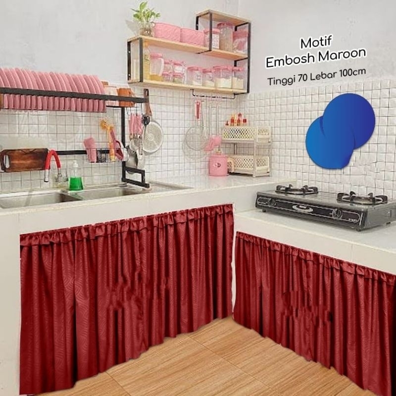 Jual Hordeng Gorden Kolong Dapur + Bonus Tali Hordeng Minimalis ...
