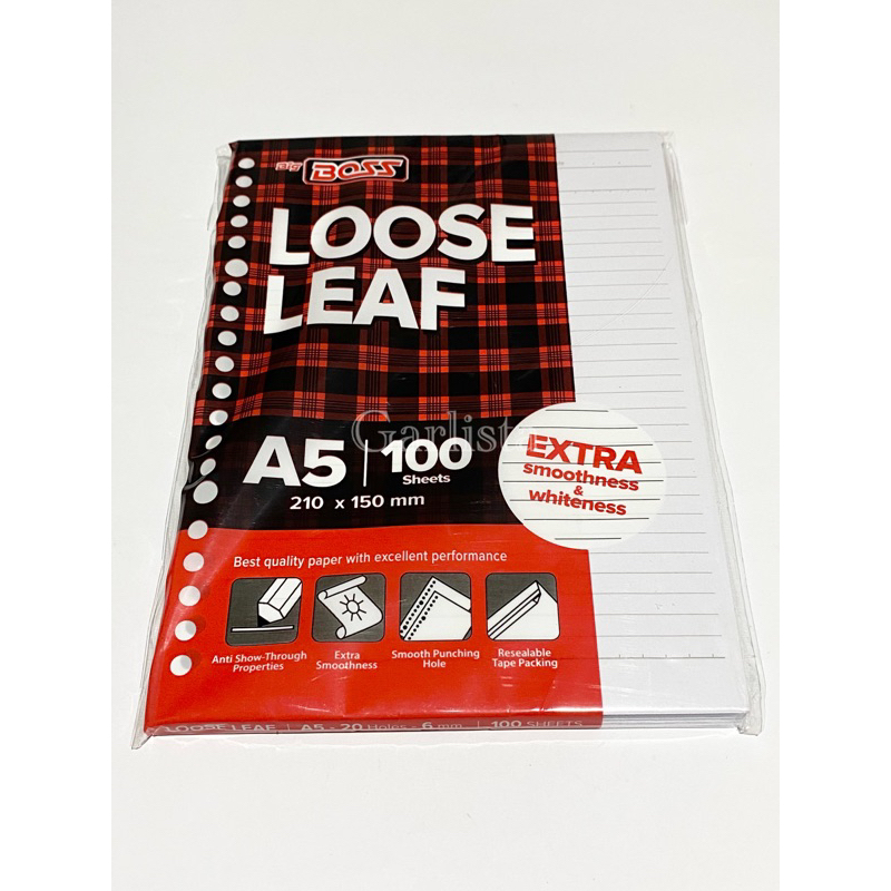 Jual Kertas Isi Binder A5 Isi 100 Lembar / Loose Leaf A5 Isi 100 Lembar ...