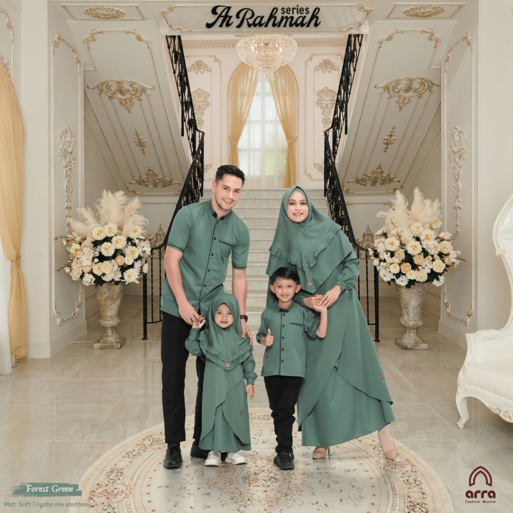 Jual ARRA SARIMBIT AR RAHMAH FOREST GREEN. SET KELUARGA MUSLIM EDISI ...