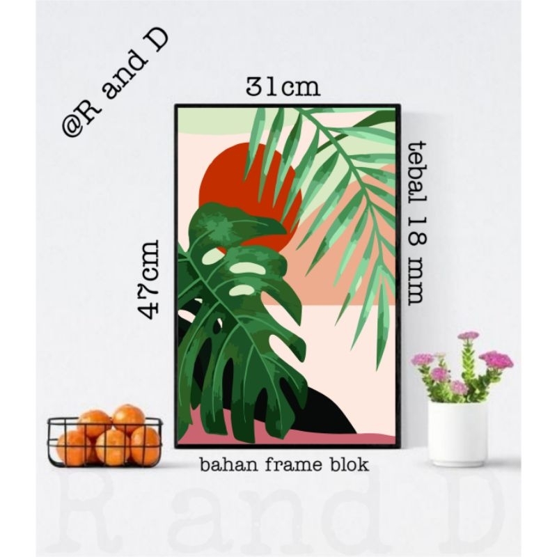 Jual Hiasan Dinding Tropial Ukuran 47x31,Poster Gambar Kaktus Hiasan ...