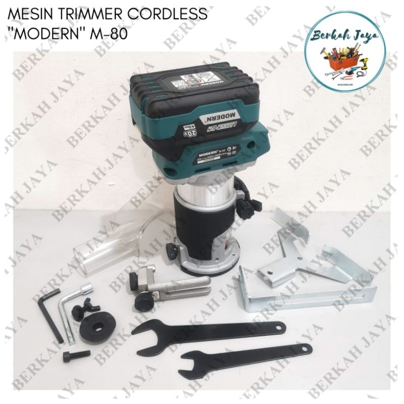 Jual Mesin TRIMMER CORDLESS MODERN M80 | Profil Kayu Baterai M-80 ...