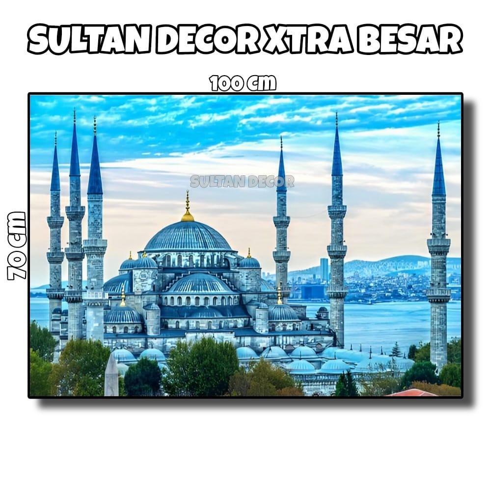 Jual LUKISAN POSTER CETAK GAMBAR MASJID AYA SOFYA TURKI CODE11-20 ...