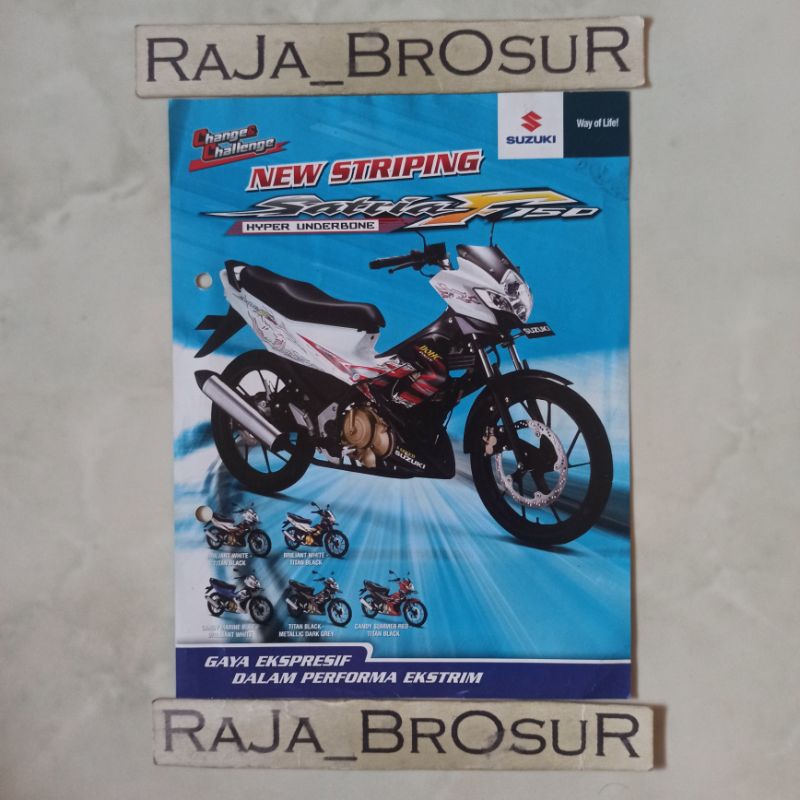 Jual Poster brosur katalog flyer mini Suzuki Satria F 150/Satria F150 ...