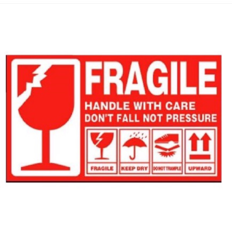 Jual Sticker Label Fragile Handle With Care Stiker Hati-Hati Awas Pecah ...