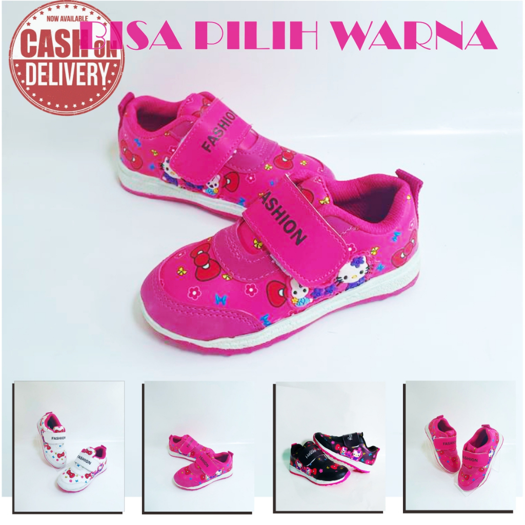Jual Sepatu Sneakers hello kitty Velcro Anak - keren Merah Muda ... Jual Sepatu Sneakers hello kitty Velcro Anak - keren Merah Muda ...