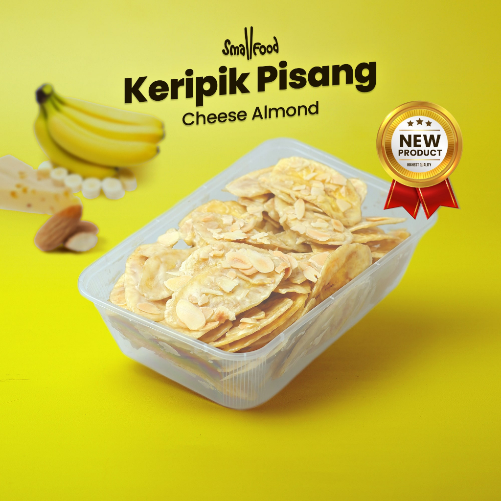 Jual Keripik Pisang Cheese Almond 225 Gram Topping Lumer Chees dan ...