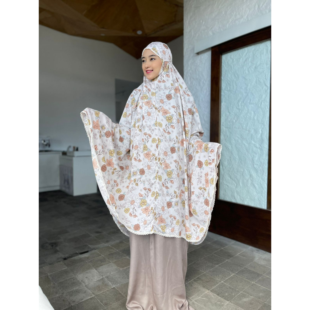 Jual KIMYA ID Mukena Syafa Irish 2 in 1 Bahan Rayon Premium Motif Bunga ...