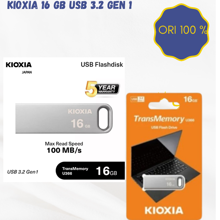Jual FLASHDISK KIOXIA 16GB HAYABUSA USB 3.2 GEN 1 100% ORIGINAL JAPAN | Shopee Indonesia
