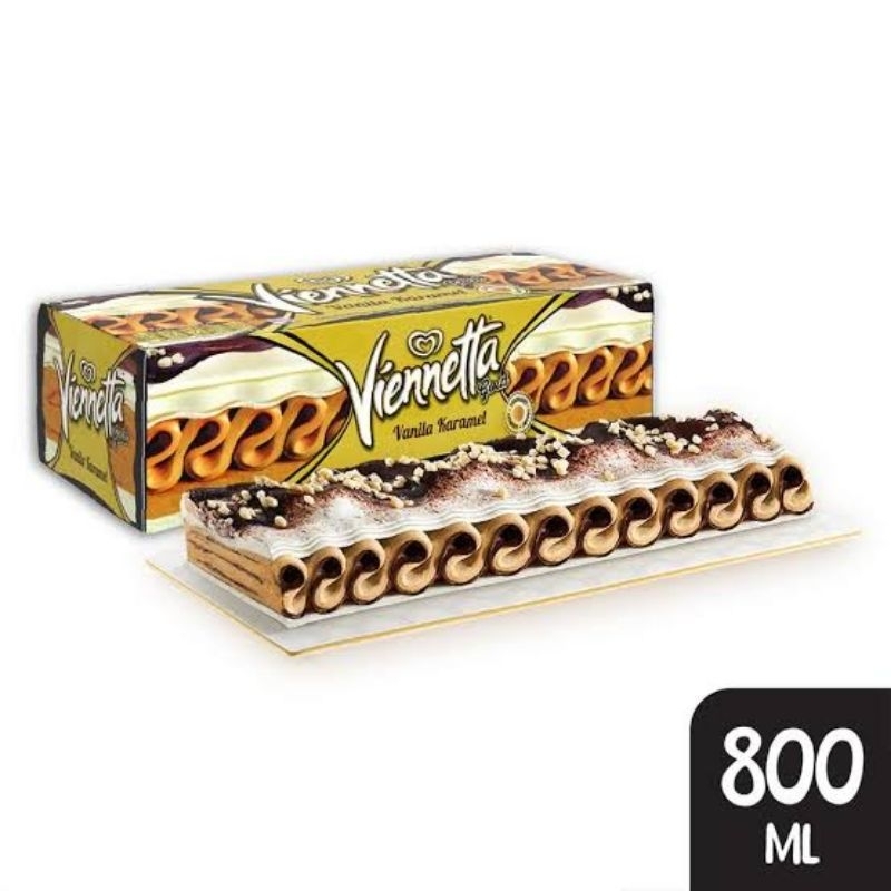 Jual WALLS VIENNETTA GOLD ICE CREAM VANILLA CARAMEL 800 ML | Shopee ...