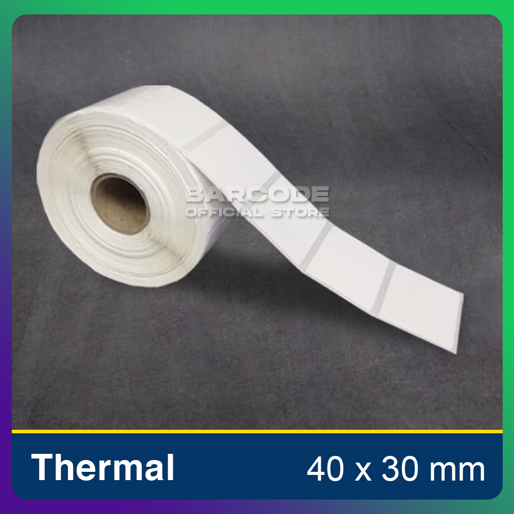 Jual Label Thermal 40x30mm 40x30 mm 40 x 30 Kertas Sticker Receipt ...