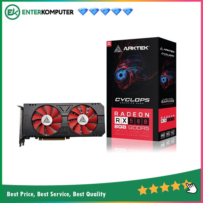 Jual Arktek Radeon RX 580 8GB GDDR5 Cyclops | Shopee Indonesia