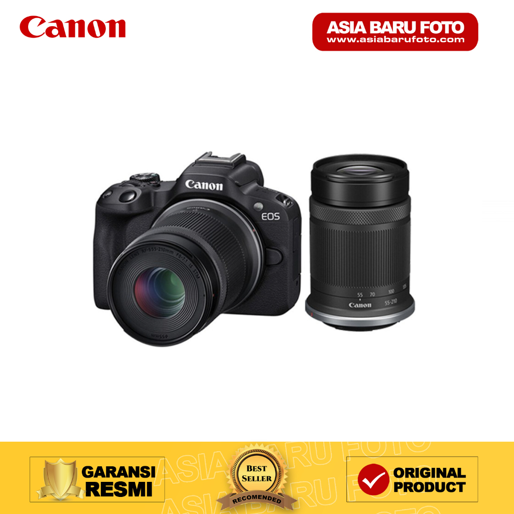 Jual Canon EOS R50 kit 18-45mm + 55-210mm Mirrorless Camera | Shopee ...
