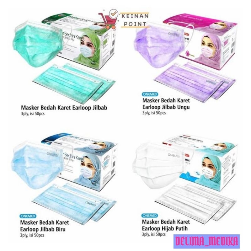 Jual Masker Hijab 3 Ply Headloop Onemed isi 50 Pcs / Masker Jilbab 3 ... Jual Masker Hijab 3 Ply Headloop Onemed isi 50 Pcs / Masker Jilbab 3 ...