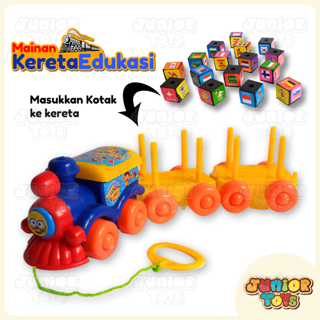 Jual Mainan Edukasi Anak 3 Tahun Kereta Susun Balok Permainan Edukatif ...