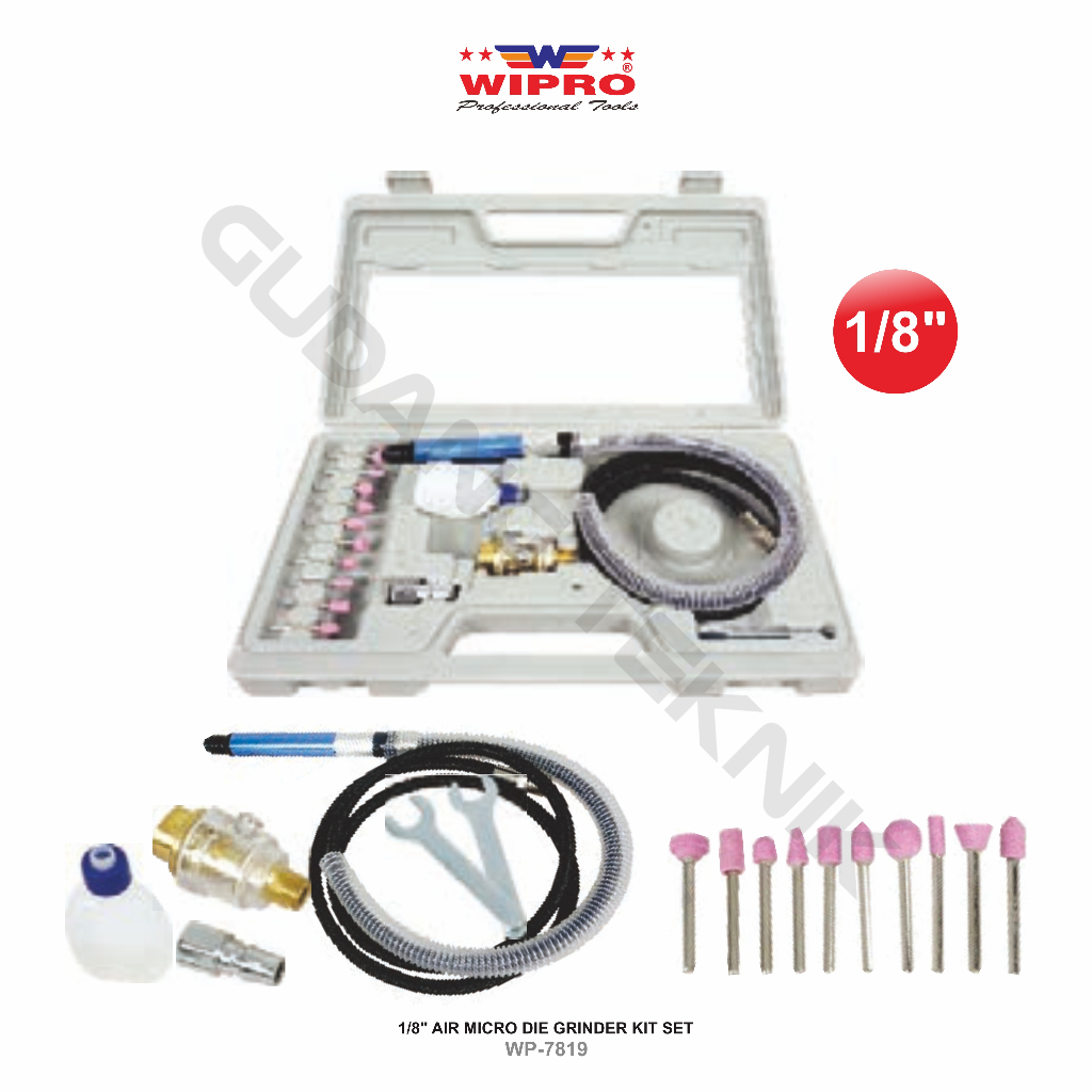 Jual Micro Air Die Grinder KIT SET 1/8" WIPRO WP-7819 / Mikro Die ...