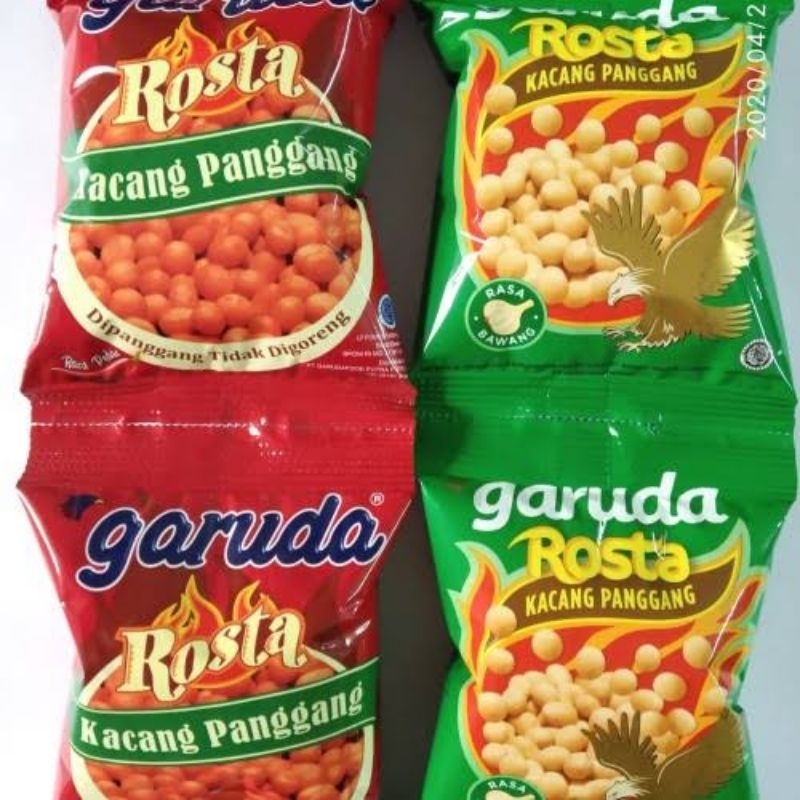 Jual Garuda Rosta Kacang Panggang Bawang / Pedas Isi 10 Pcs (11 gr x 10 ...