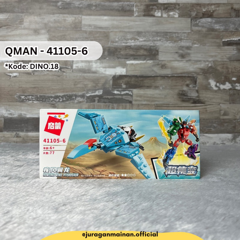Jual QMAN TOYS Transcollector Dinosaur Deformation 6in1 - Bricks Brick block Blocks Mainan ...