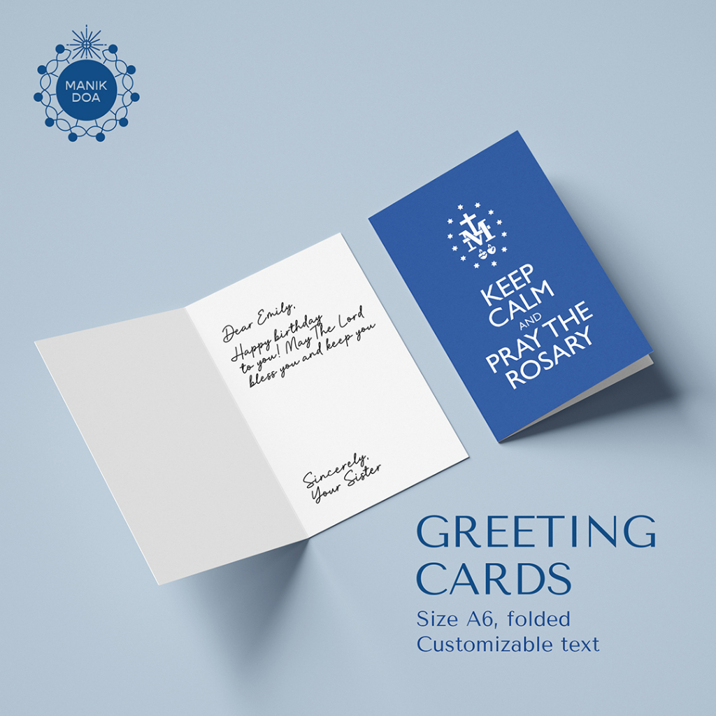 Jual Kartu Ucapan - Greeting Cards Rohani Katolik Rosario Maria ...