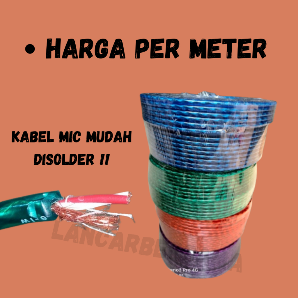 Jual KABEL MICROPHONE STEREO TRANPARAN/KABEL MIC STEREO/ KABEL AUDIO ...