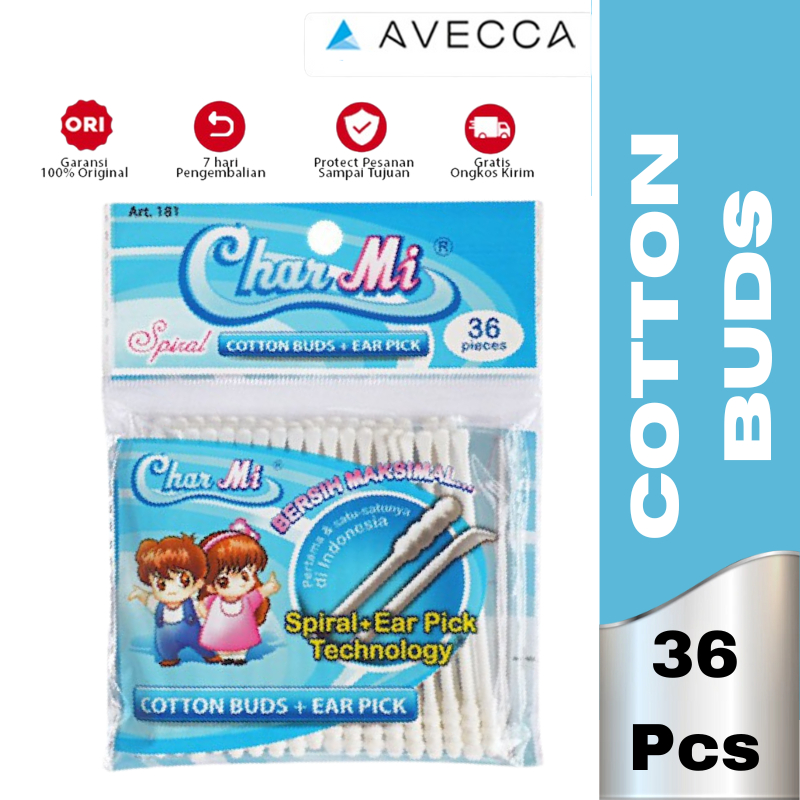 Jual Charmi Cotton Buds Ear Pick 36 Pcs - Art 181 / Korek Kuping ...