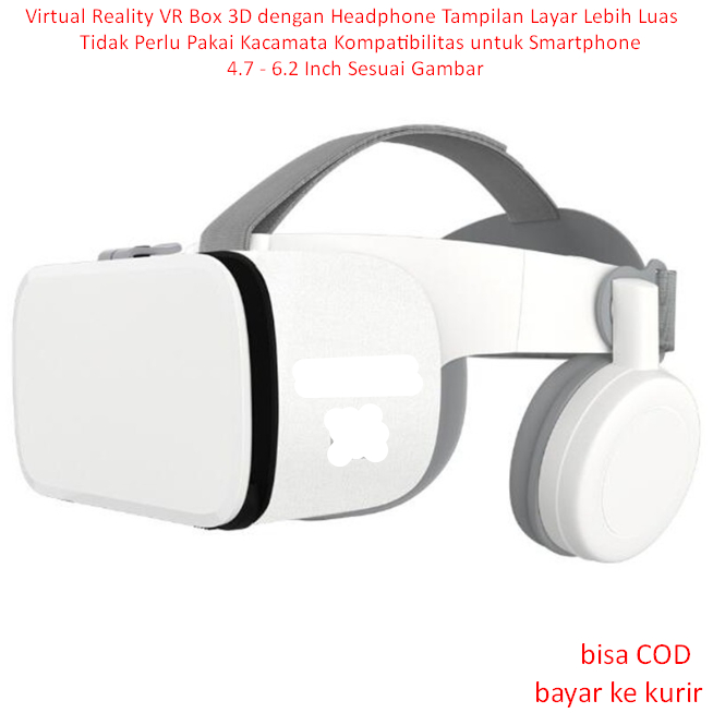 Jual Virtual Reality VR Box 3D dengan Headphone Tampilan Layar Lebih ...