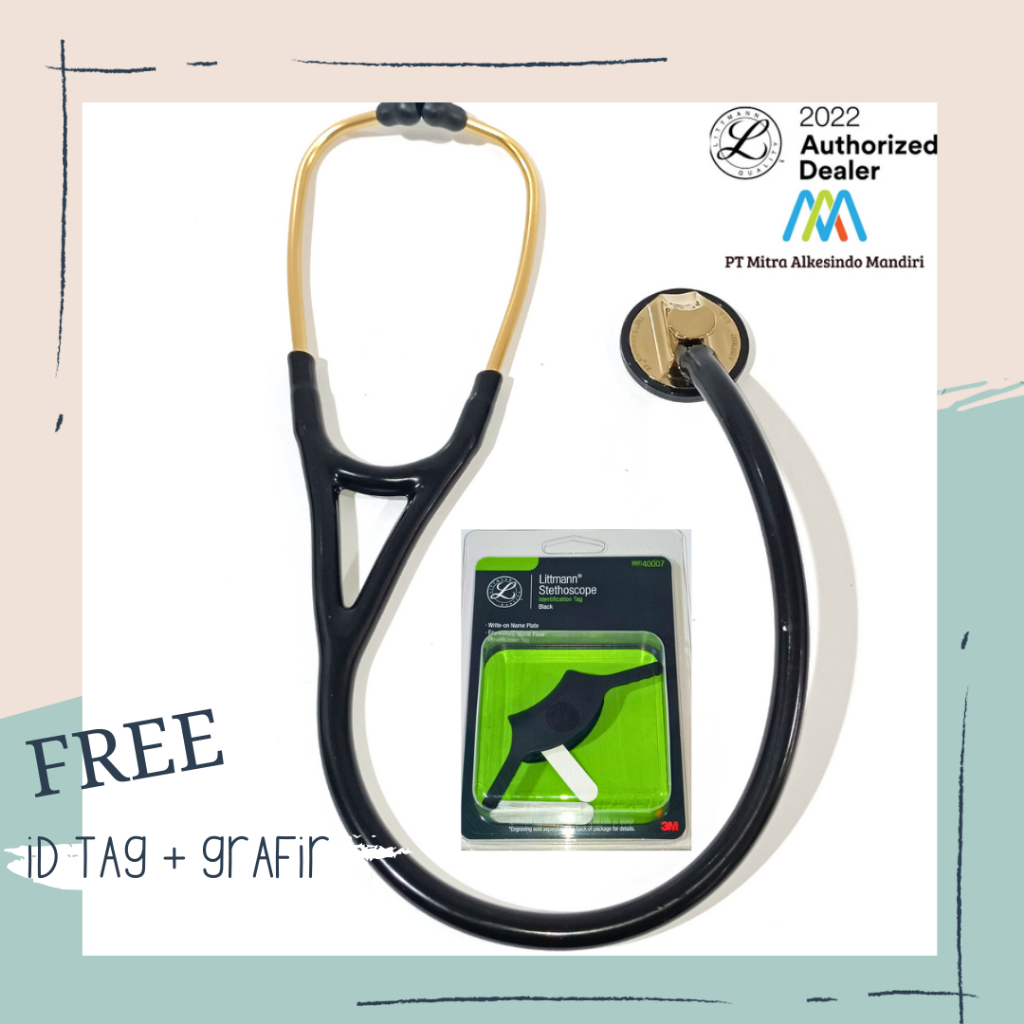 Jual 3M Littmann Stethoscope Master Cardiology Brass - 2175 / Litman ...