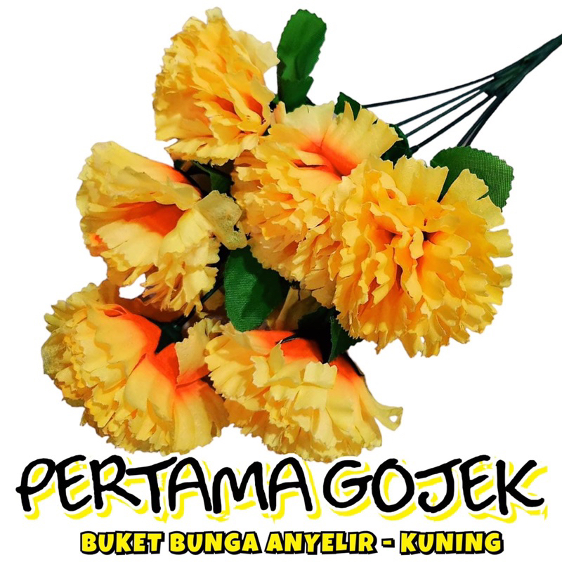 Jual Bouquet Bunga Anyelir X6/ Bunga Plastik/ Daun Rambat Plastik ...