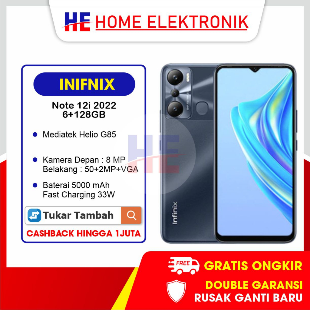 Jual Infinix Note 12i 2022 6/128GB Garansi Resmi 1 Tahun | Shopee Indonesia