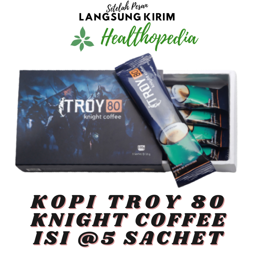 Jual KOPI TROY 80 KNIGHT COFFEE 1 BOX @5 SACHET KOPI KUAT HERBAL TIDAK ...