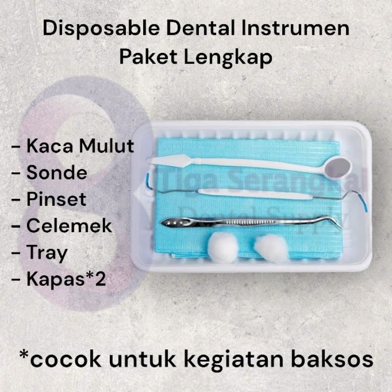 Jual Dental Disposable Instrument Kit / Set Alat Periksa Gigi Sekali ...