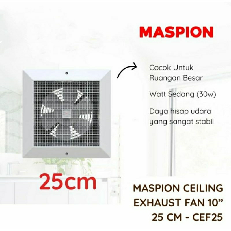Jual Maspion Ceiling exhaust fan Plafon CEF-25 CEF25 CEF 25 10inch 10 ...
