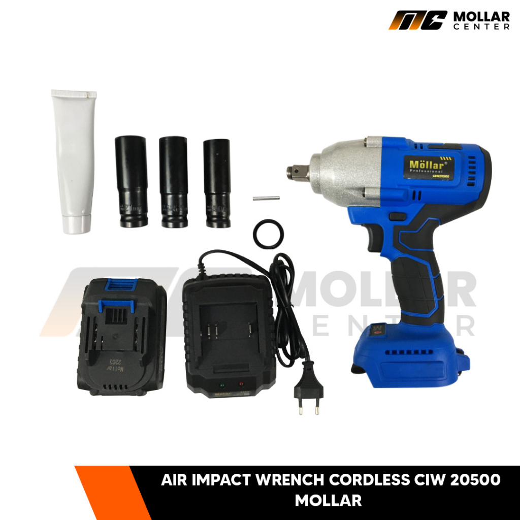 Jual MOLLAR CIW20500 IMPACT WRENCH CORDLESS 500NM ALAT BUKA BAUT ...