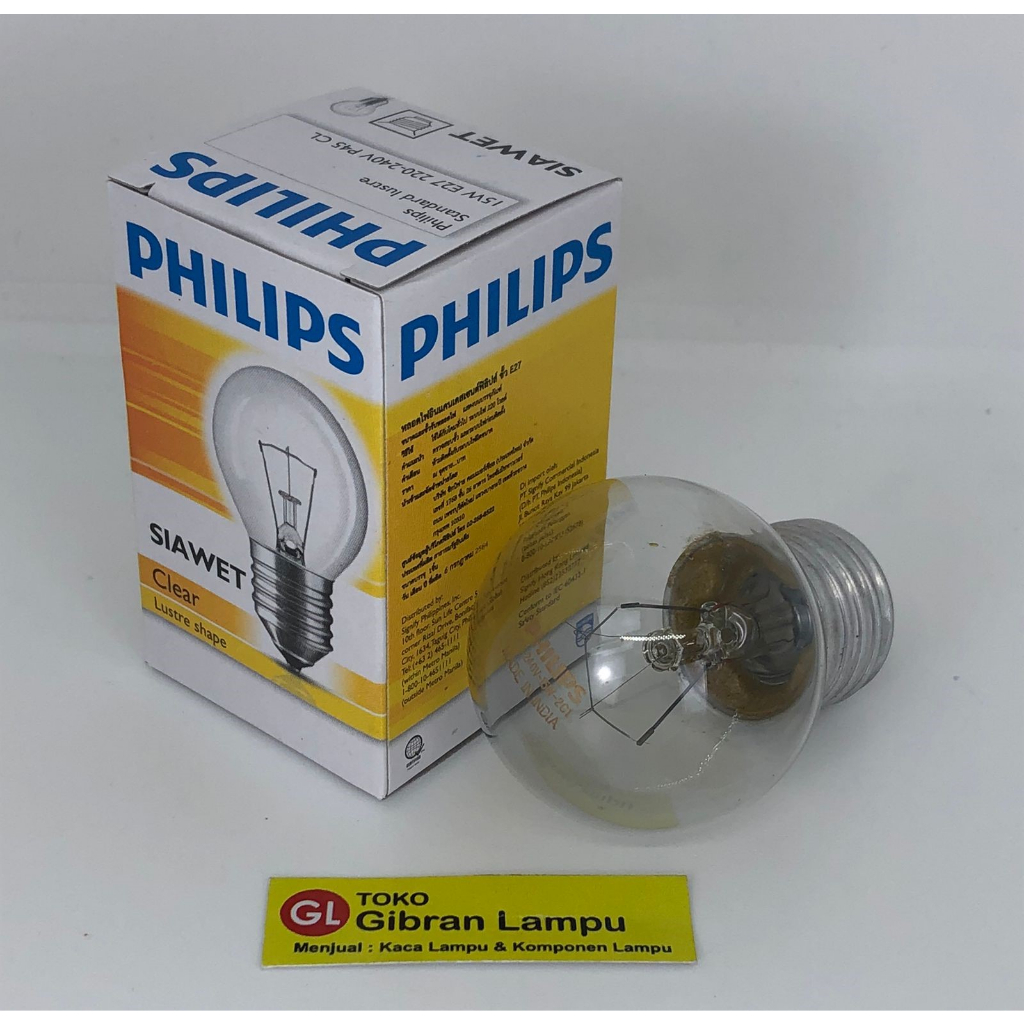 Jual Lampu Pijar Philips Siawet Clear 15 Watt E27 - Lampu Bohlam ...