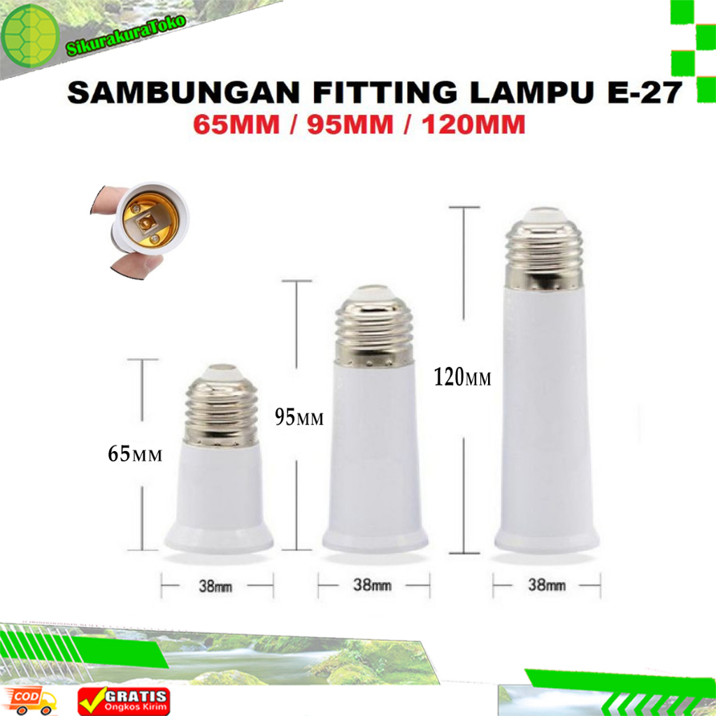 Jual (SKR) Fitting Sambung Lampu Downlight Panjang Extension Sambung ...