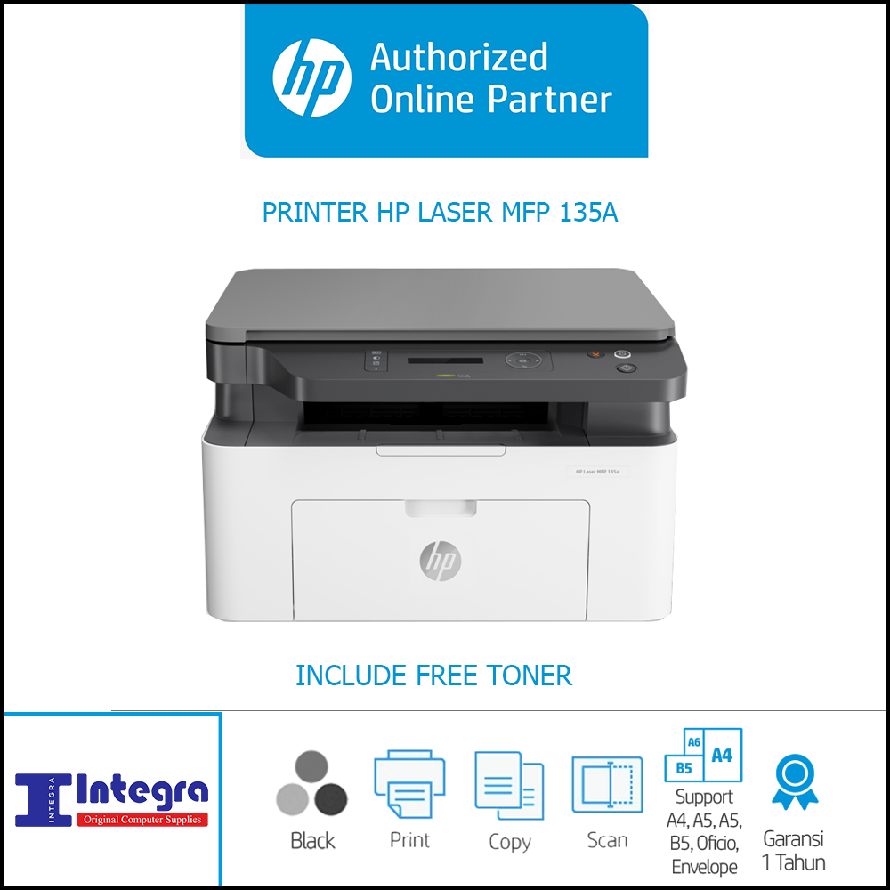 Jual Printer HP Laserjet Mono MFP M135A | 135A MultiFunction Print Scan Copy Monochrome HP M ...