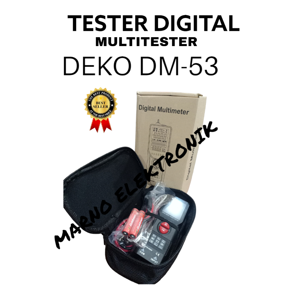 Jual TESTER DIGITAL MULTITESTER DEKO DM-53 DM53 DM 53 ASLI ORI ORIGINAL ...