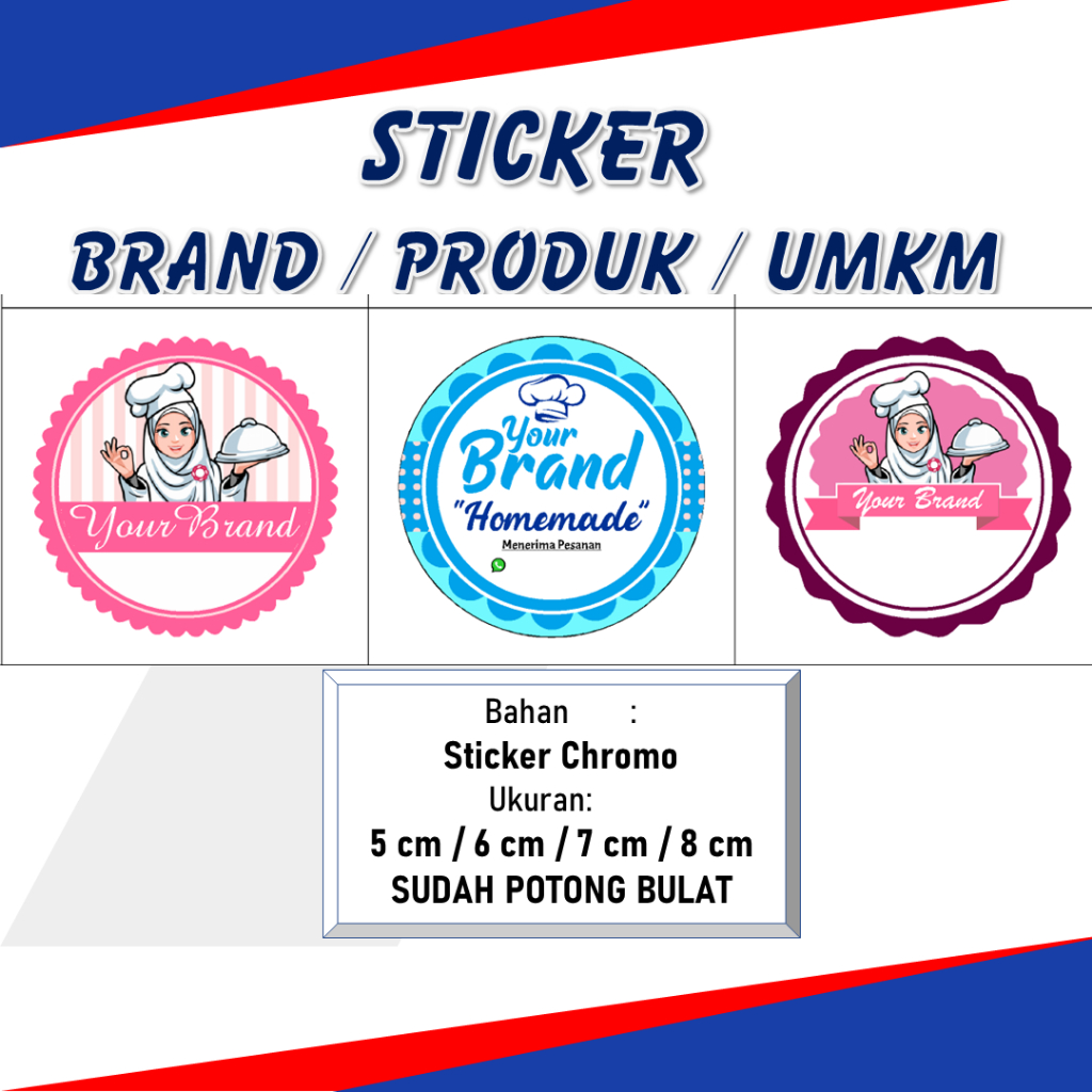 Jual Cetak Sticker Chromo - Stiker Produk Label kemasan UMKM | Shopee ...