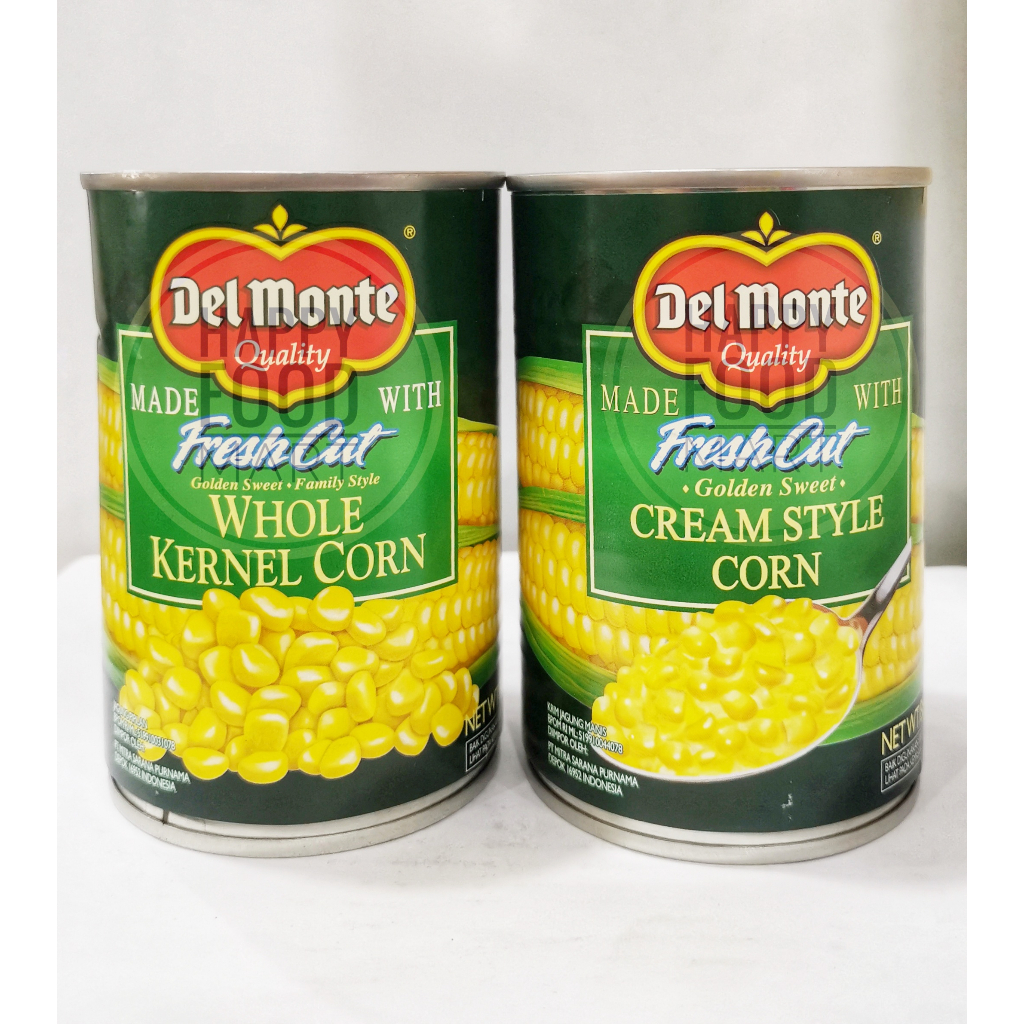 Jual [HALAL] DEL MONTE FRESH CUT WHOLE KERNEL CORN 425G/ CREAM STYLE ...