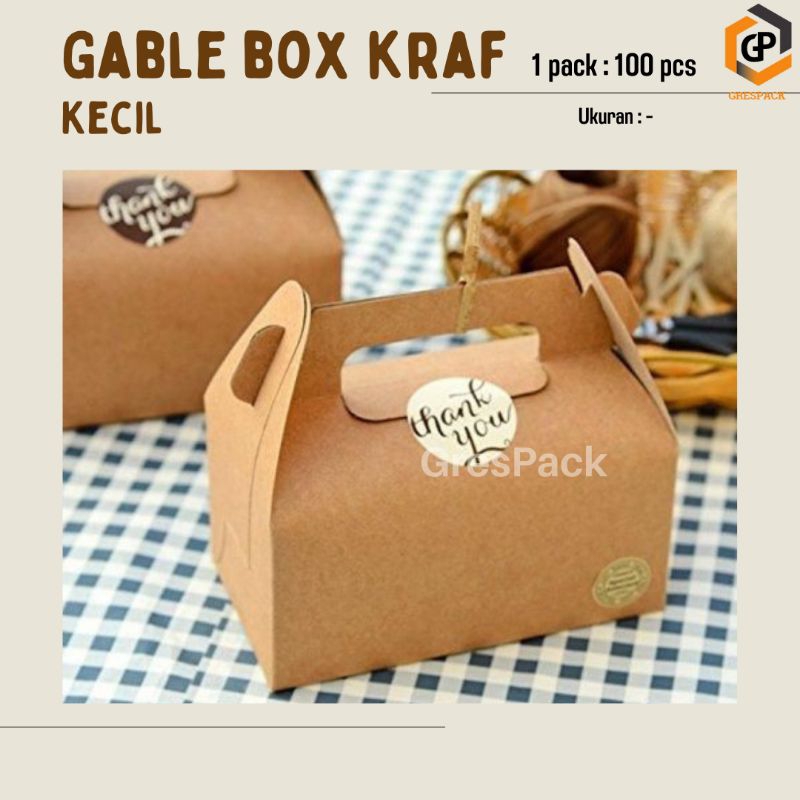 Jual Tas Kraft Gable box/Tas Fried chicken/Take away kraft | Shopee ...