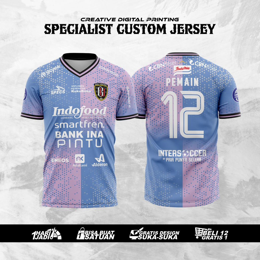 Jual JERSEY BALI UNITED FC GK HOME 2022 FREE NICKNAME FULL PRINTING | Shopee Indonesia