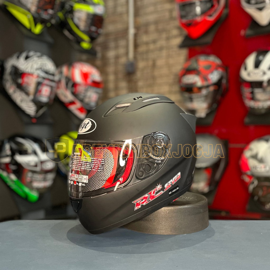 Jual KYT RC7 Solid - Black Matt / helm full face / helm kyt original ...