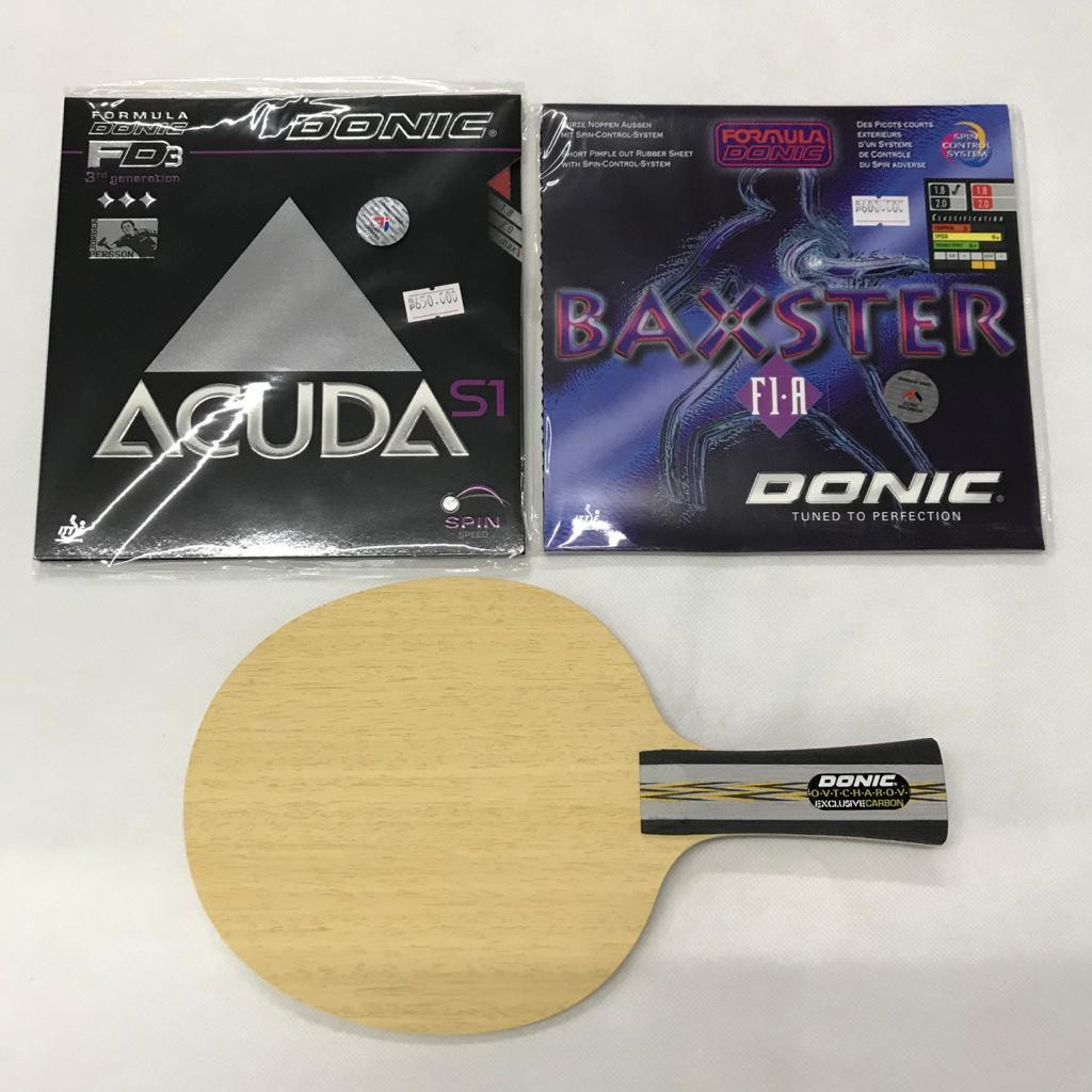 Jual DONIC - Bat tenis meja Donic Original carbon plus rubber set bintik serang | Shopee Indonesia