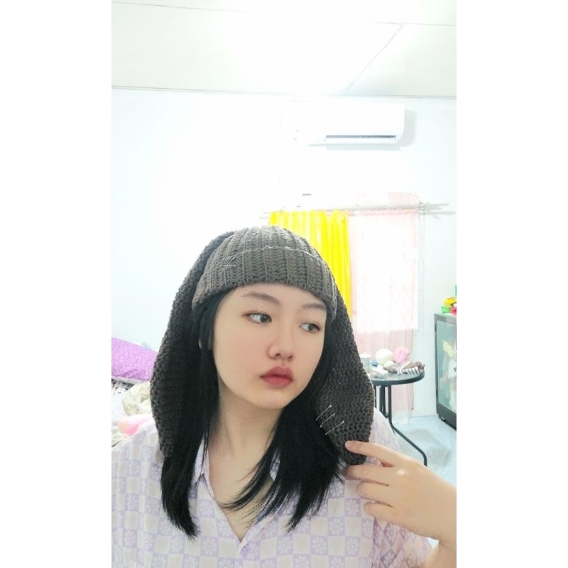 Jual HANDMADE BUNNY EAR BEANIE HAT/TOPI KELINCI LUCU/TOPI AESTHETIC ...