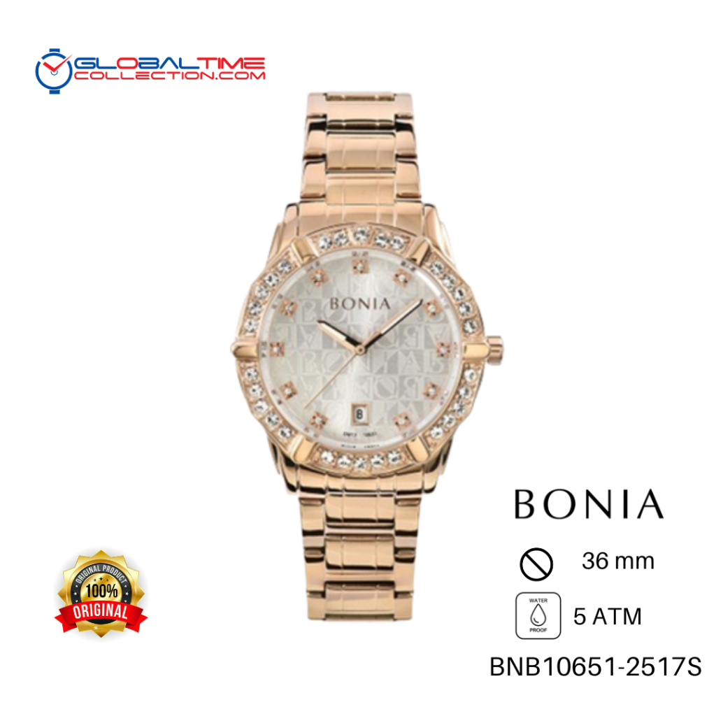 Jual Jam Tangan Wanita BONIA BNB10651-2517S ROSE GOLD Original | Shopee Indonesia